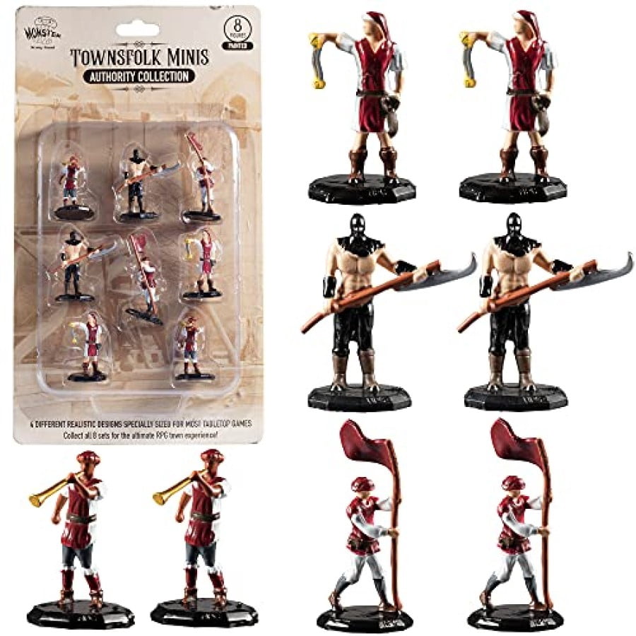 Monster Townsfolk Mini Fantasy Figures - 8pc Hand-Painted Authority Non ...