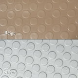 Rubber-Cal Coin-Grip Metallic PVC Flooring - 2.5mm x 4ft x 10ft - Beige ...