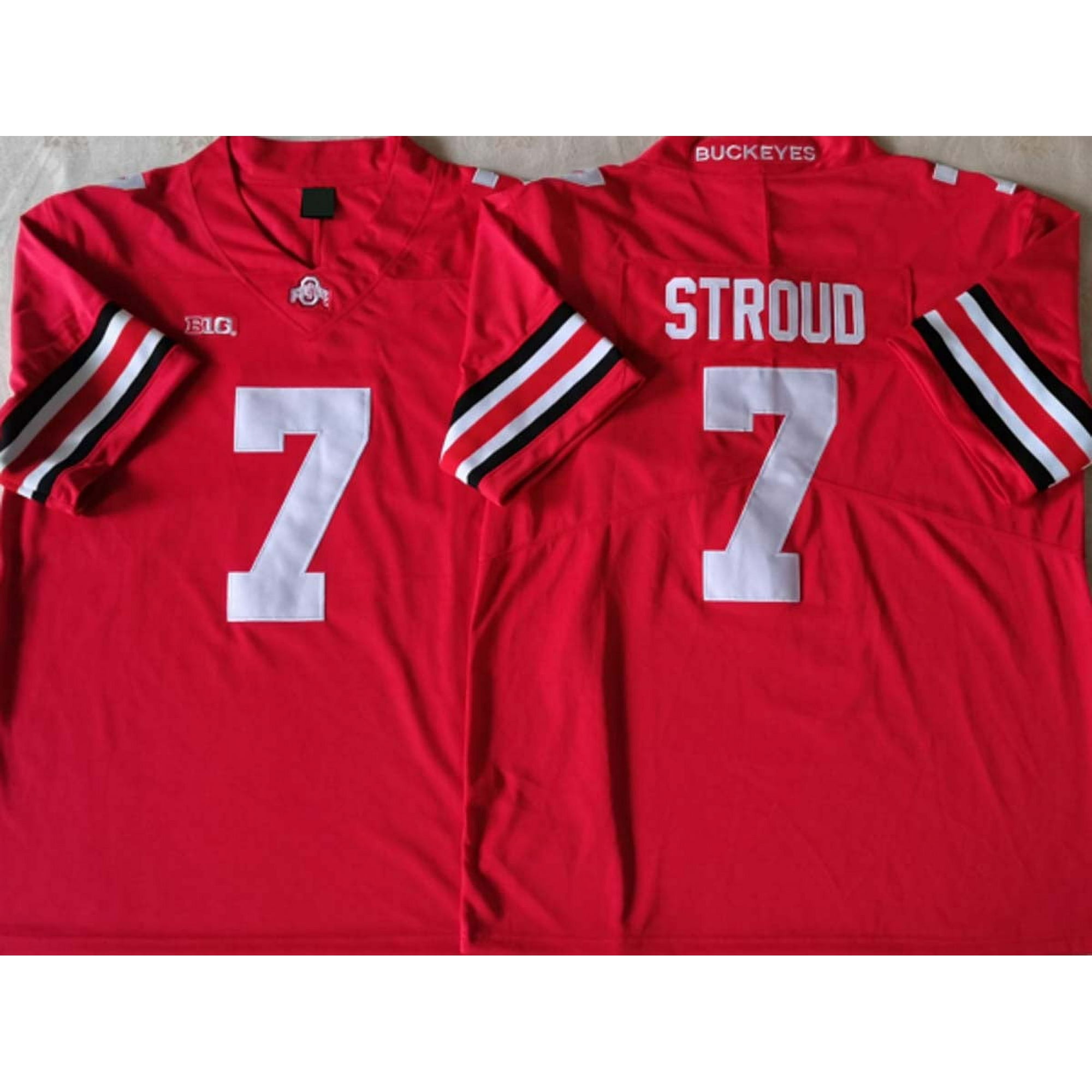 Click here for Mens Ohio State Buckeyes Red #7 Stroud College Foo... prices
