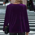 DDAPJ pyju Women's Velvet T Shirts Casual Long Sleeve Solid Shirt Cowl ...