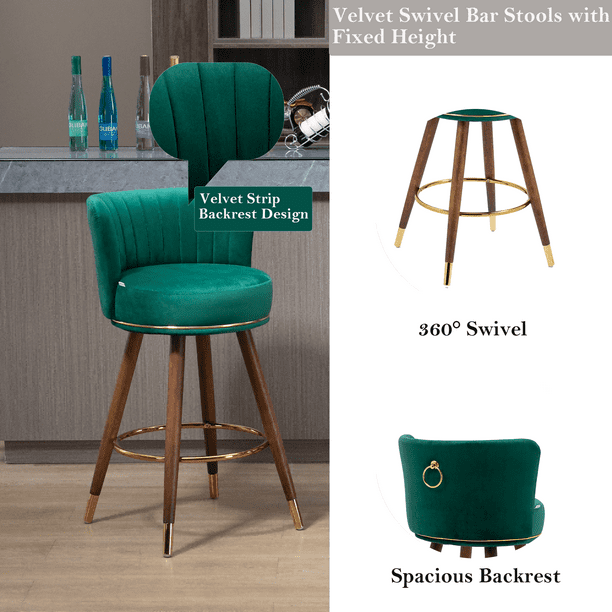 Bar Stools Counter Height Barstools Modern Upholstered Bar Stools with Back and Wide Cushion Bar Chairs 28 Inch Kitchen Island Bar Chair Solid