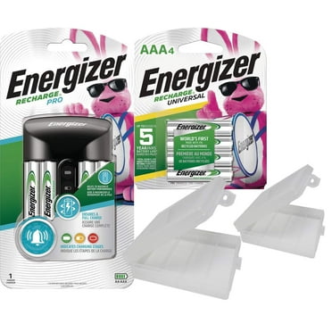 Energizer Recharge Basic Battery Charger with Included AA and AAA ...
