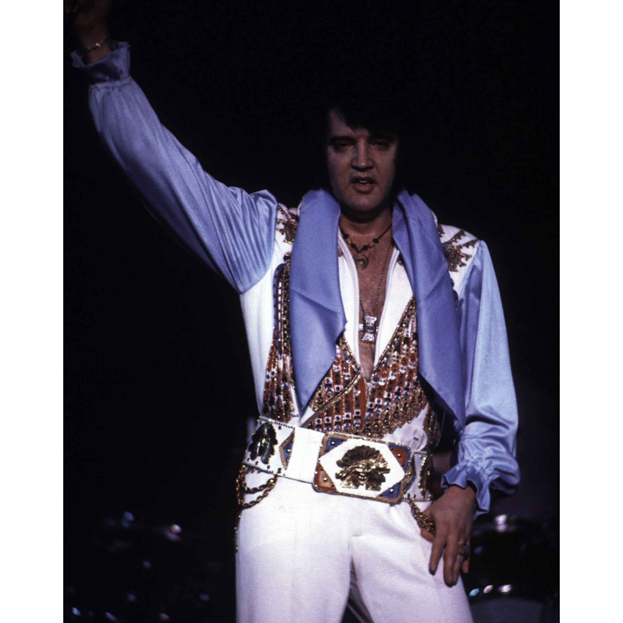 Elvis Presley Performing On Stage