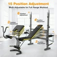 Doufit Adjustable Weight Bench 660lbs 6 In 1 Olympic Workout Bench with ...