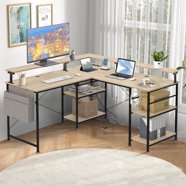 Homieasy Reversible L-Shaped Multi-function Computer Desk, Dual Tables ...