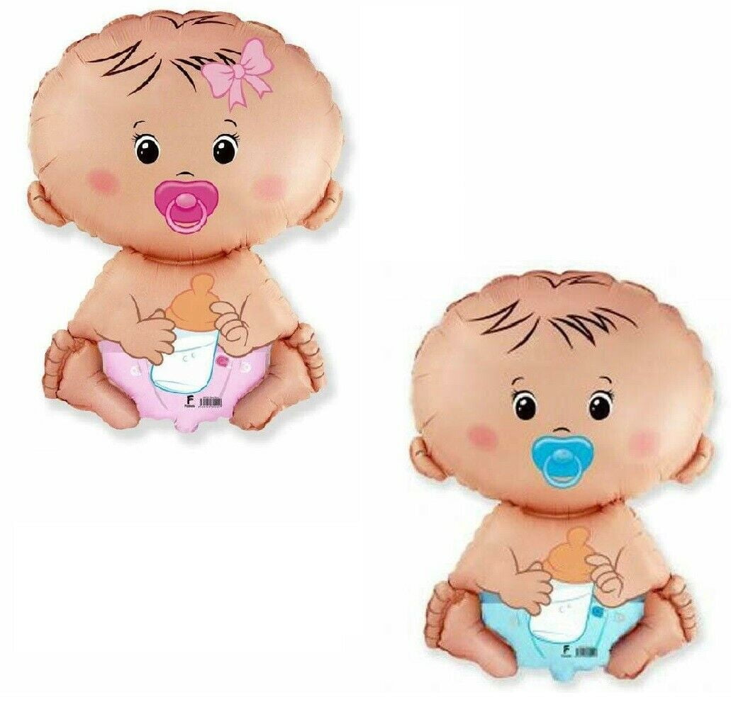 Baby BOY GIRL Shape Gender Reveal Diaper Welcome 24" Shower Mylar ...