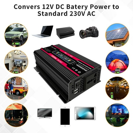 Inverter Cross Border 300W Converter 12V to 220V 110V Smart Color ...