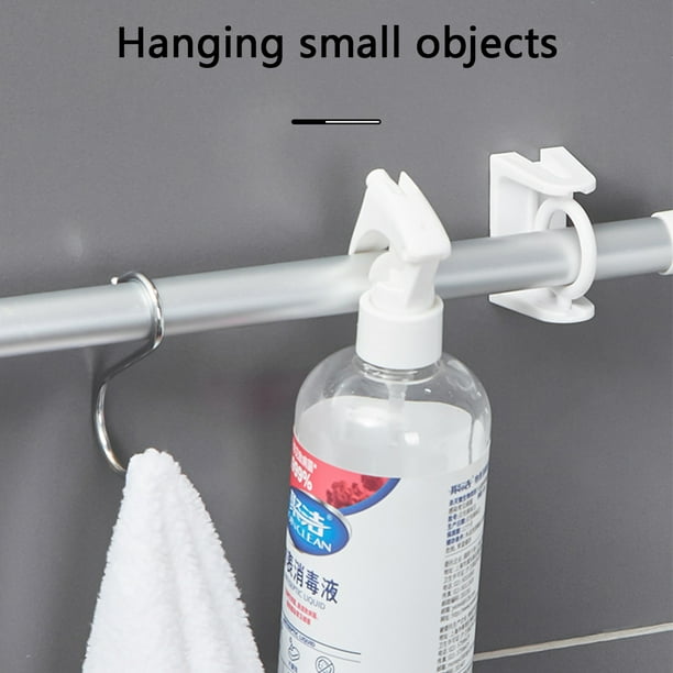 2 Pieces Bedroom Self Adhesive Rod Holder Kitchen 360-degree Adjustable ...