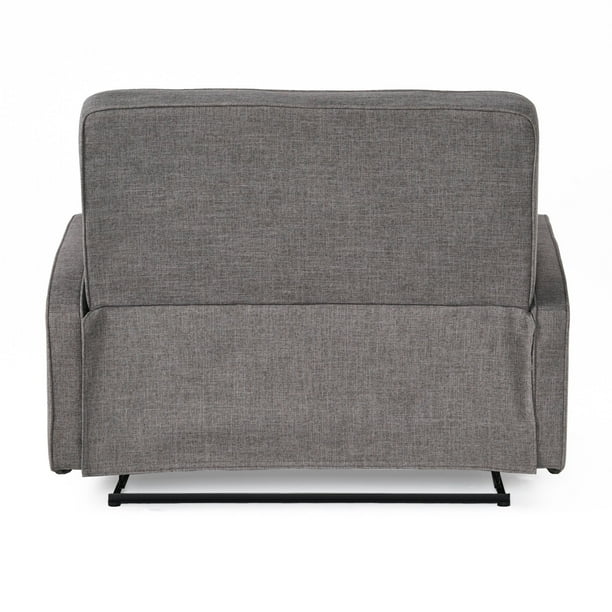 GDF Studio Callade Buttoned Fabric Reclining Loveseat Gray