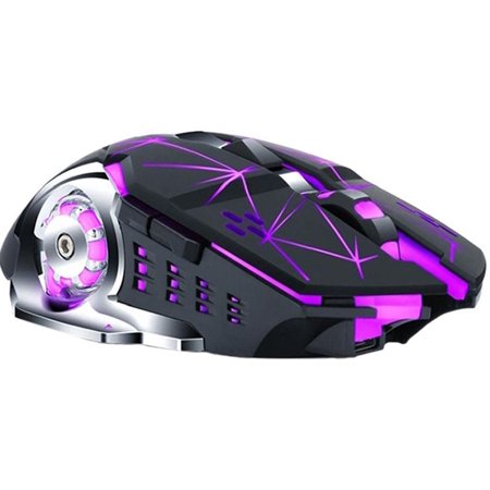 Wireless Gaming Mouse, Rechargeable USB Mouse Ergonomic Programmable ...
