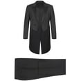 Men's Classic Fit 2-Piece Peak Lapel Full Dress Tailcoat Tuxedo Suit ...