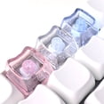 10/20pcs Cute Cat Shaped Transparent Keycaps PBT 1U PC Blank Key Caps ...