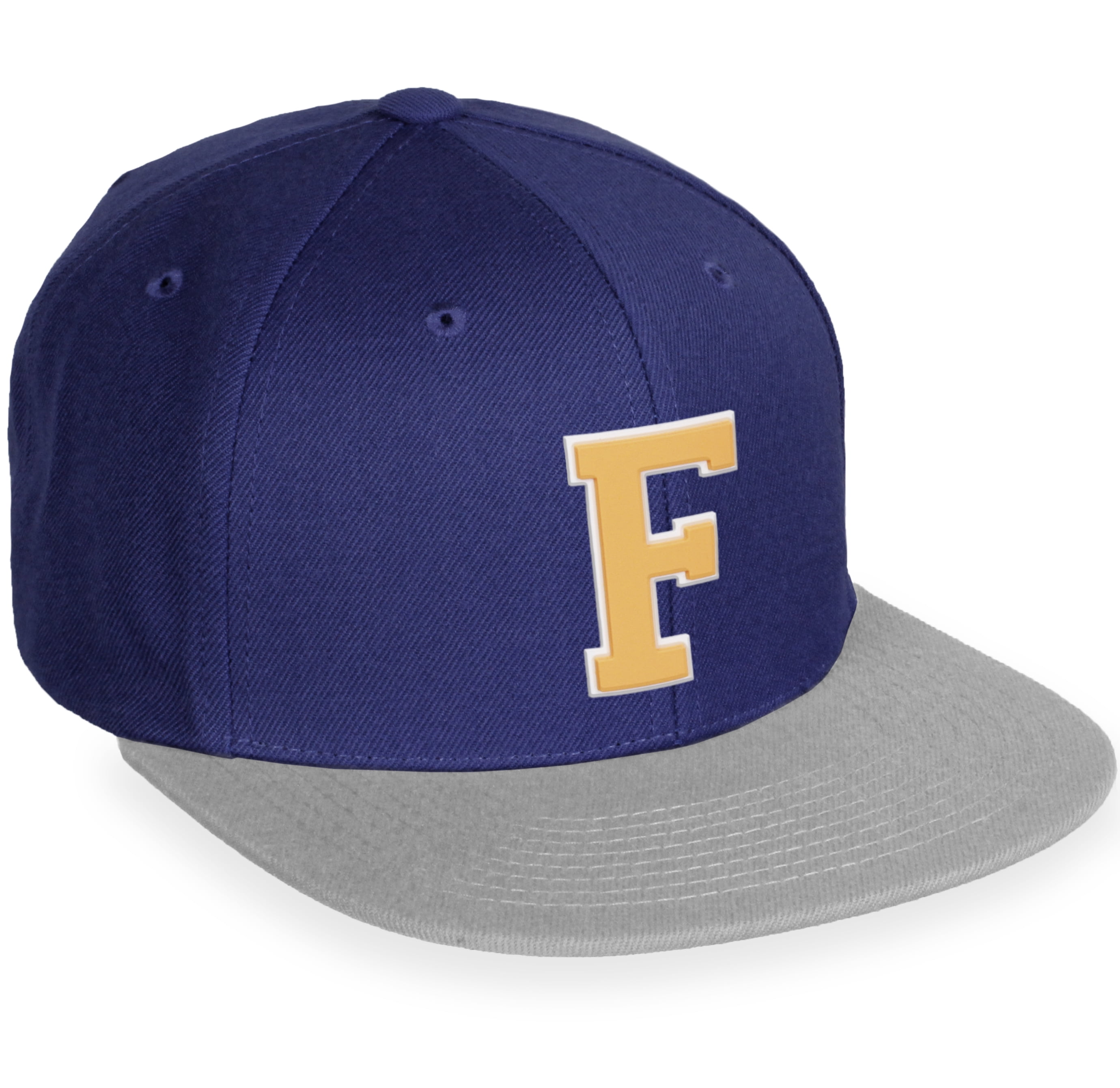 Daxton Classic Snapback White Neon Orange A to Z Letters Flat Bill ...