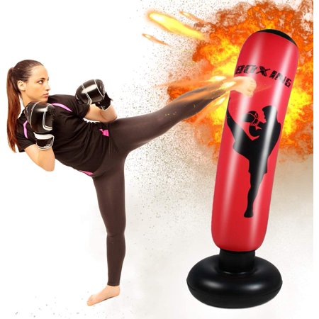 SUNSHINEMALL Inflatable Punching Tower Bag Boxing Column Tumbler ...