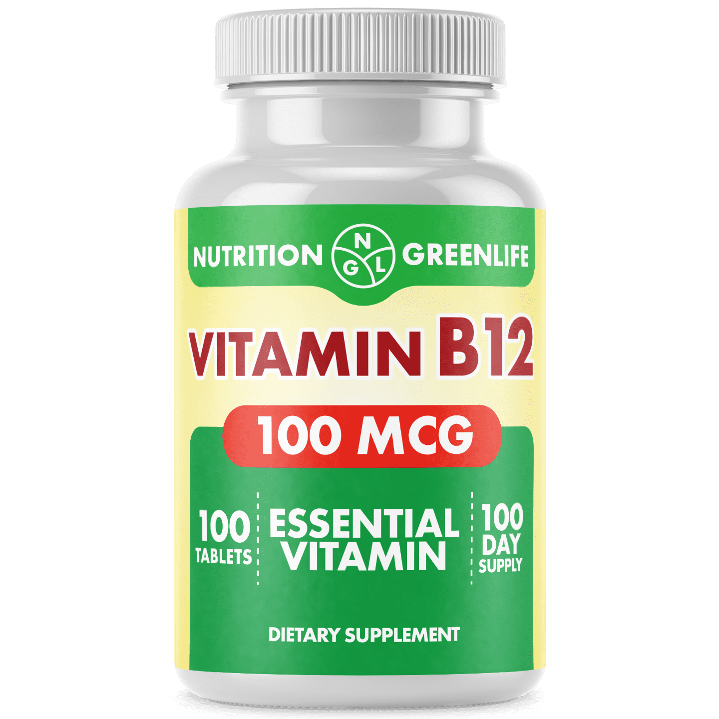 NGL Vitamin B12 Energy Support, Vegan Supplement, Metabolic and Nervous ...