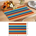 Abstract Colorful Stripes Cotton Linen Placemats Set of 1, Yellow Red ...