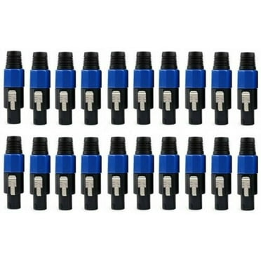 10 Pack 4 Pin 4 Pole Speaker Conductor Male Audio Plug Speakon ...