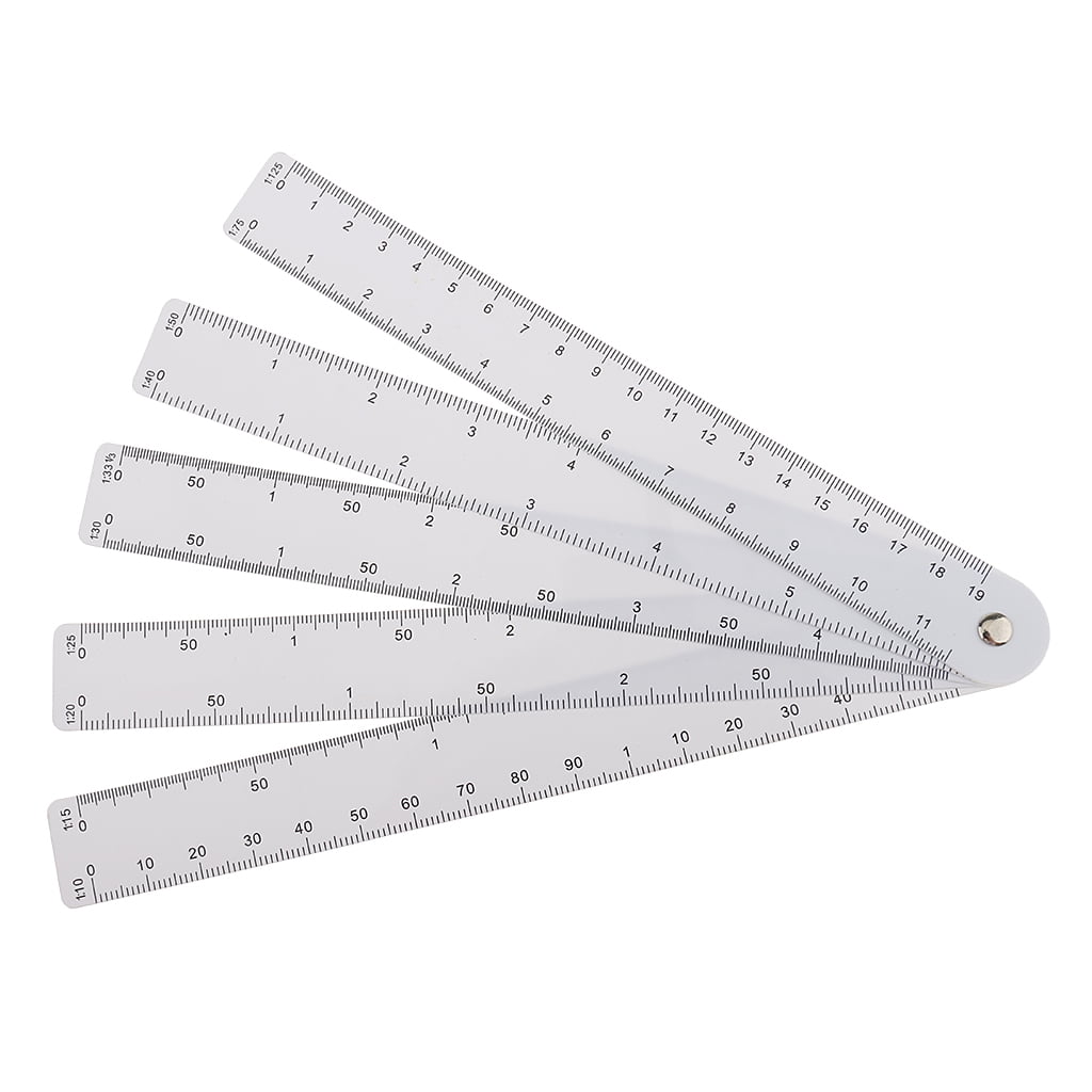 Architect Engineering Sector Scale Ruler 10 Scale Foldable Scale Ratio ...