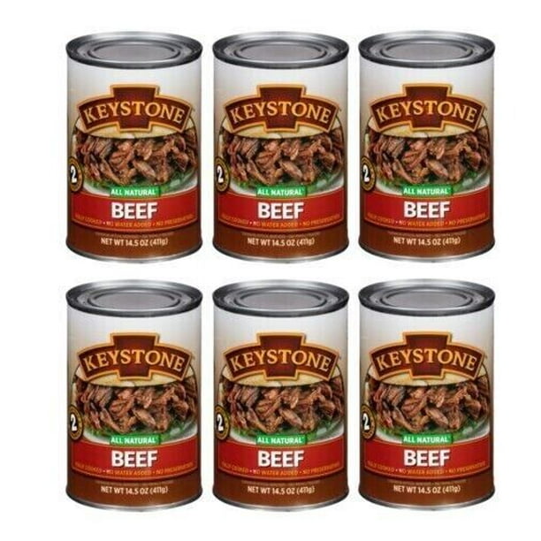 (12 Pack) Keystone All Natural Beef 14.5 oz Can Emergency Survival Food ...