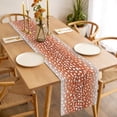 Art Orange Table Runner 13x72 Inch Vintage White Polka Dots Terracotta ...