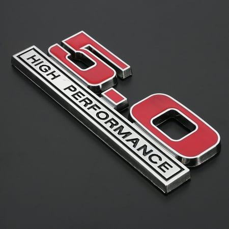 3D Metal 5.0 High Performance Car Emblem Badge Sticker Decal For Ford ...