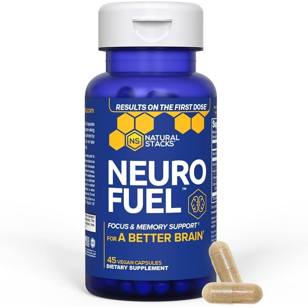 Natural Stacks Neuro Fuel | 2,170 Mg Per Serving | 45 Vegan Capsules ...