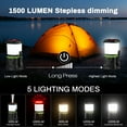 Sunoyar Camping Lantern Rechargeable 1500LM IP44 Waterproof with 5 ...
