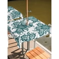 Abstract Paisley Pattern Square Outdoor Tablecloth with Umbrella Hole ...