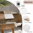 Brown Geometric Round Tablecloth for 45-54 Inch Tables, Fitted Table ...