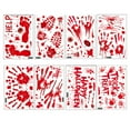 Plastic Horror Bloody Handprint Footprint Decal Horror Party Supplies 8 ...