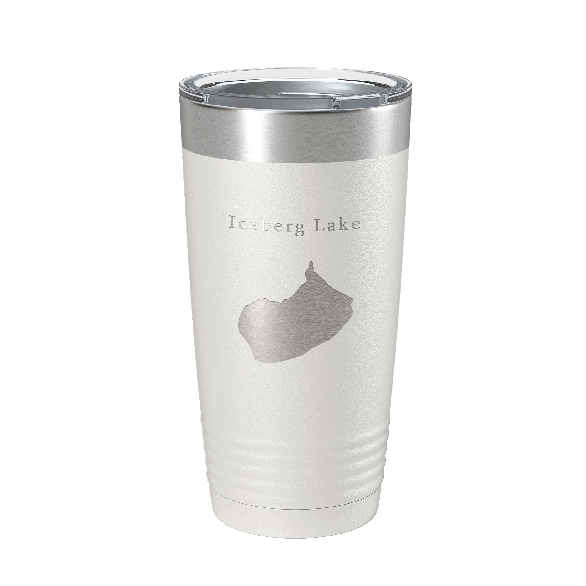 Iceberg Lake Map Tumbler Travel Mug Insulated Laser Engraved Coffee Cup ...
