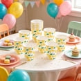 16 Pack Lemon Print Disposable Paper Cups, Summer Themed Drinkware ...