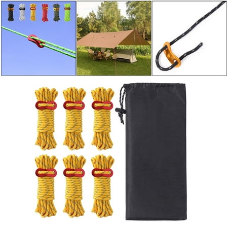 Reflective Nylon Cord, Tent Guyline Rope with Aluminum Alloy Rope ...