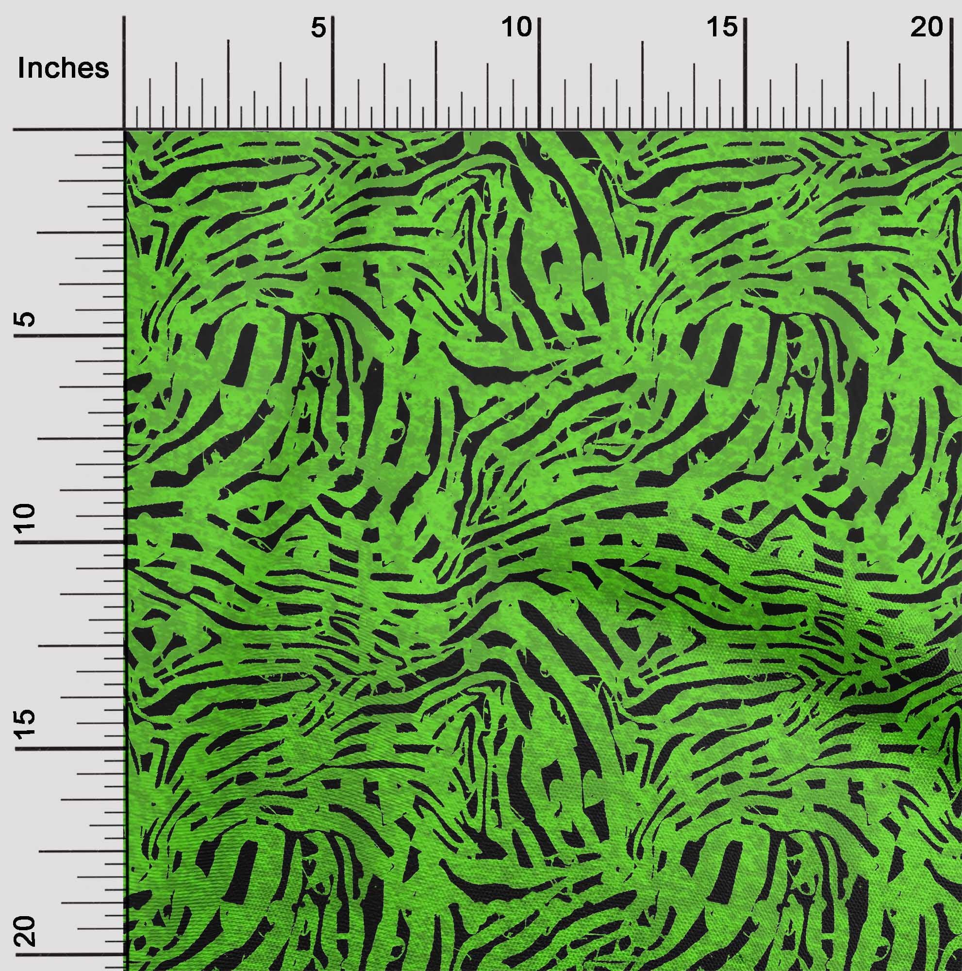 oneOone Cotton Poplin Twill Light Green Fabric Animal Skin Sewing ...