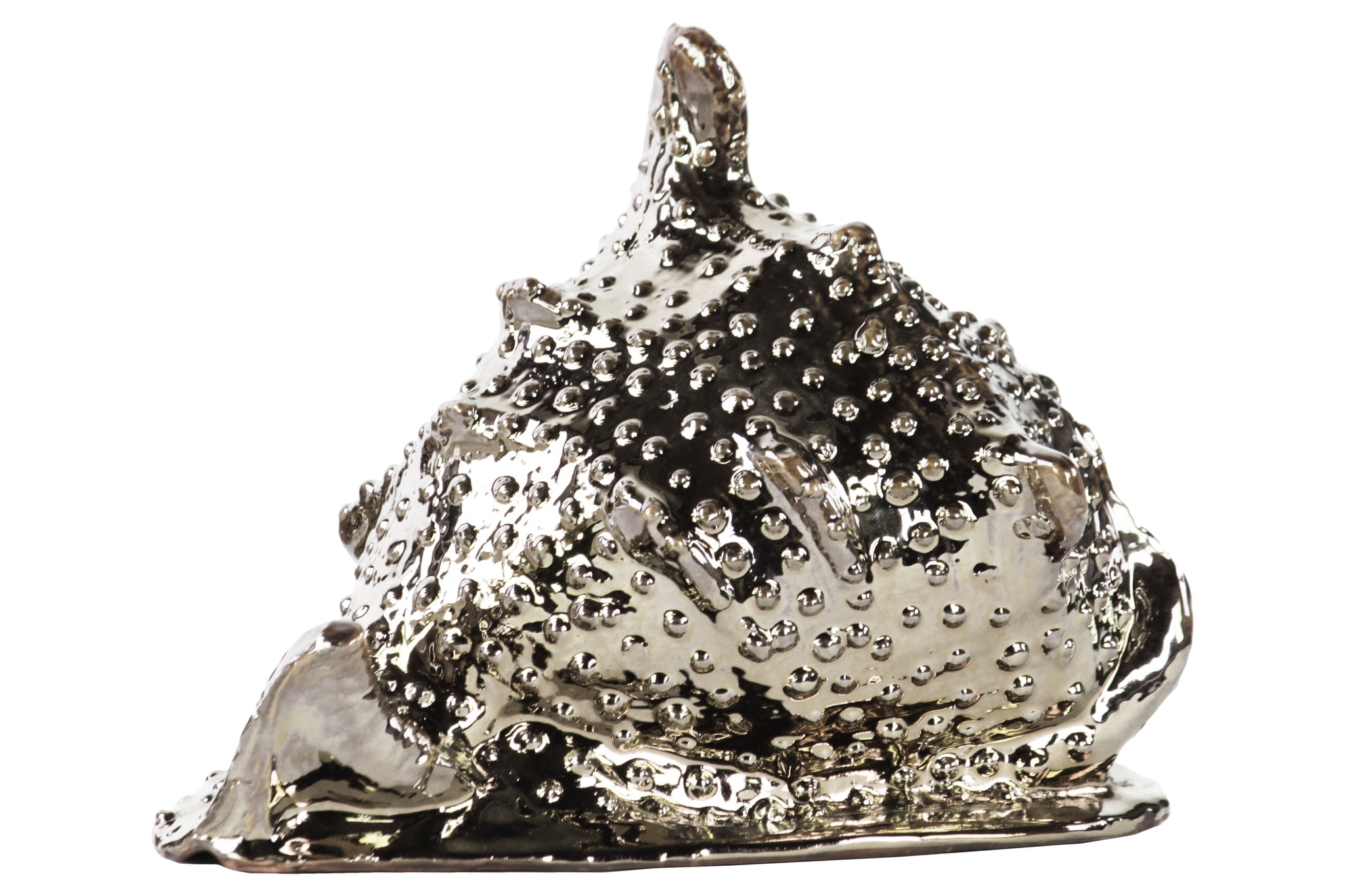 Urban Trends Collection: Ceramic Seashell Figurine Polished Chrome ...