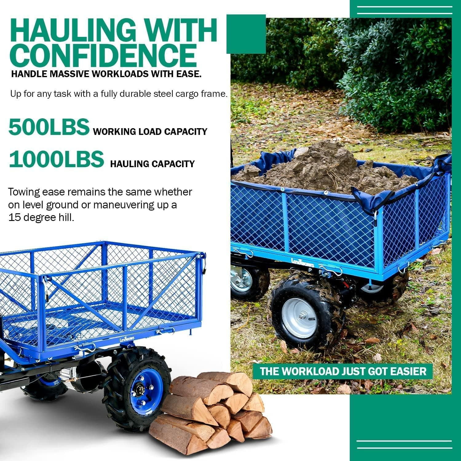 Landworks electric wheelbarrow store