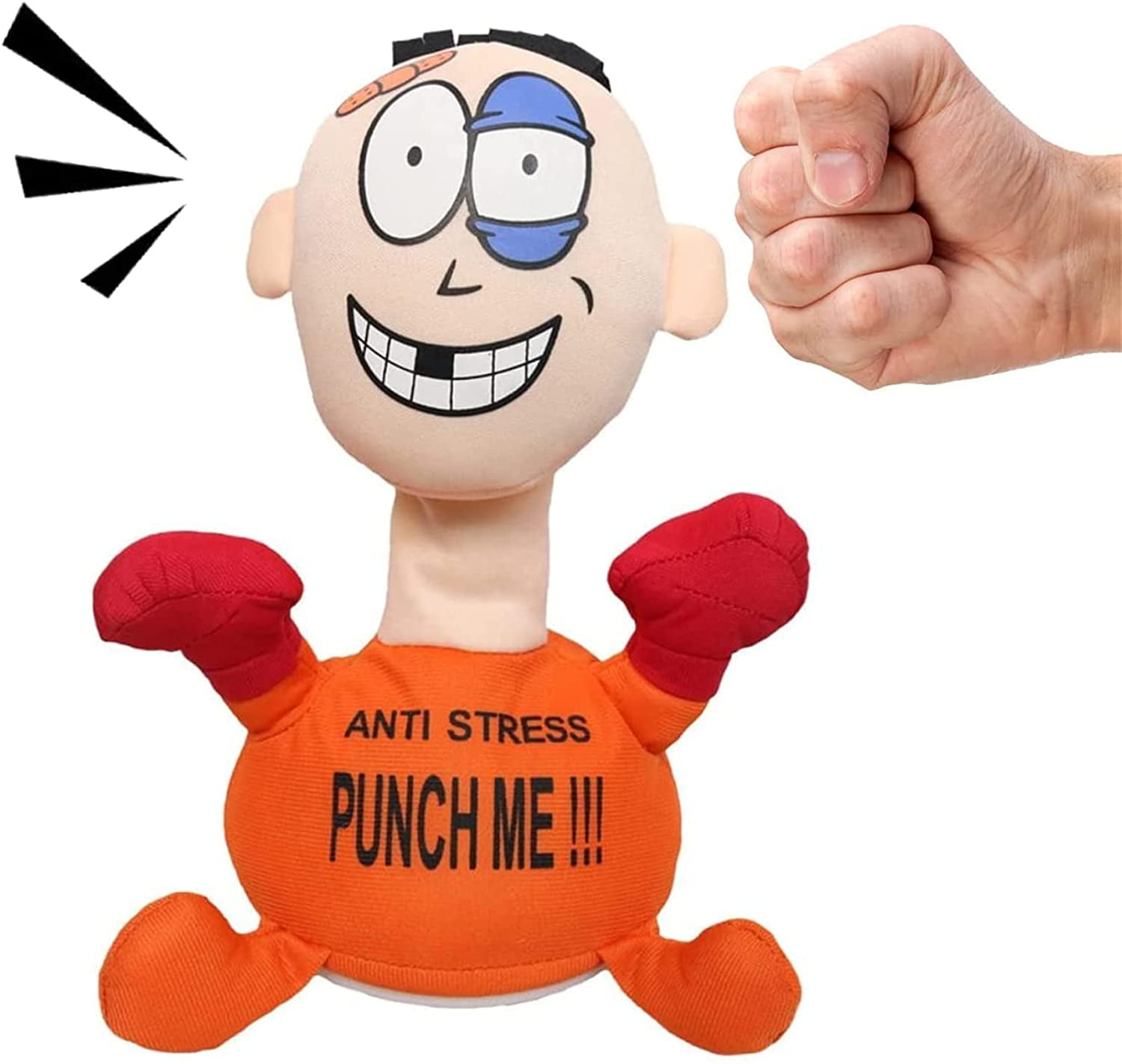 Electric Plush Anti Stress Doll,Funny Punch Me Screaming Doll,Desk ...