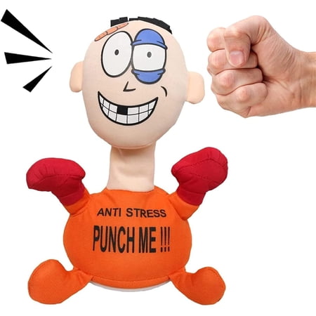 Electric Plush Anti Stress Doll,Funny Punch Me Screaming Doll,Desk ...