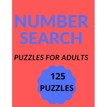 Number Search Puzzles For Adults: Number Find Puzzle Books For Adults ...