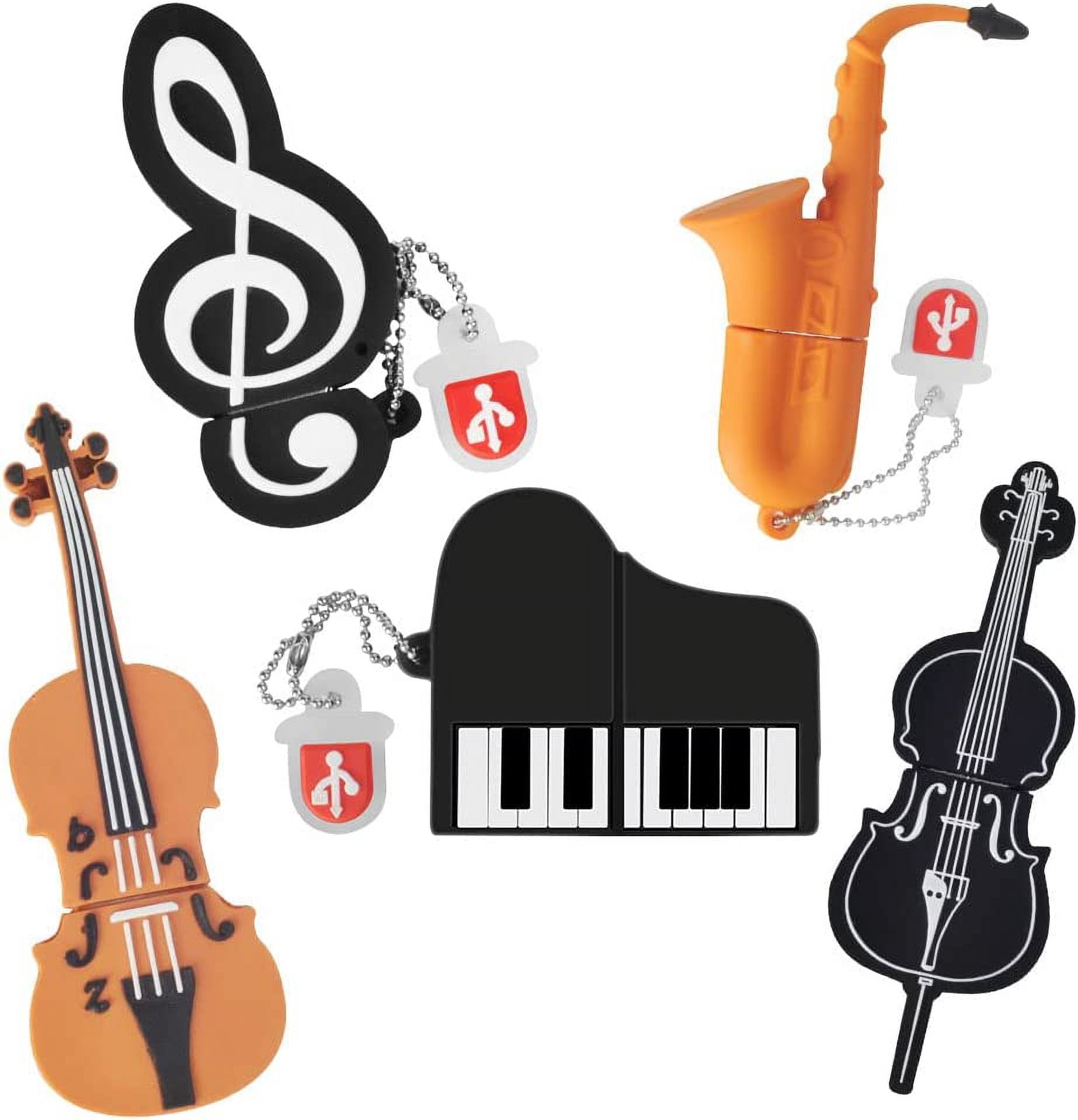 Unidad flash USB de 16 GB x 5, notas pendrive/piano/saxofón/violín ...