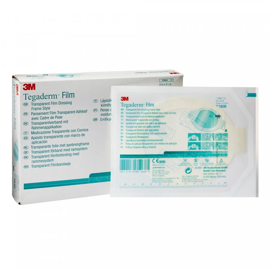 3M Tegaderm Transparent Film Dressing, 4 x 4.5 Inch, Oval, 50 Count ...