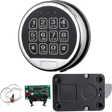 Gun Safe Lock Replacement Chrome Keypad Electronic Safe Lock with Swing ...