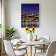 Brooklyn Bridge Canvas Wall Art for Living Room, Night City Urban ...