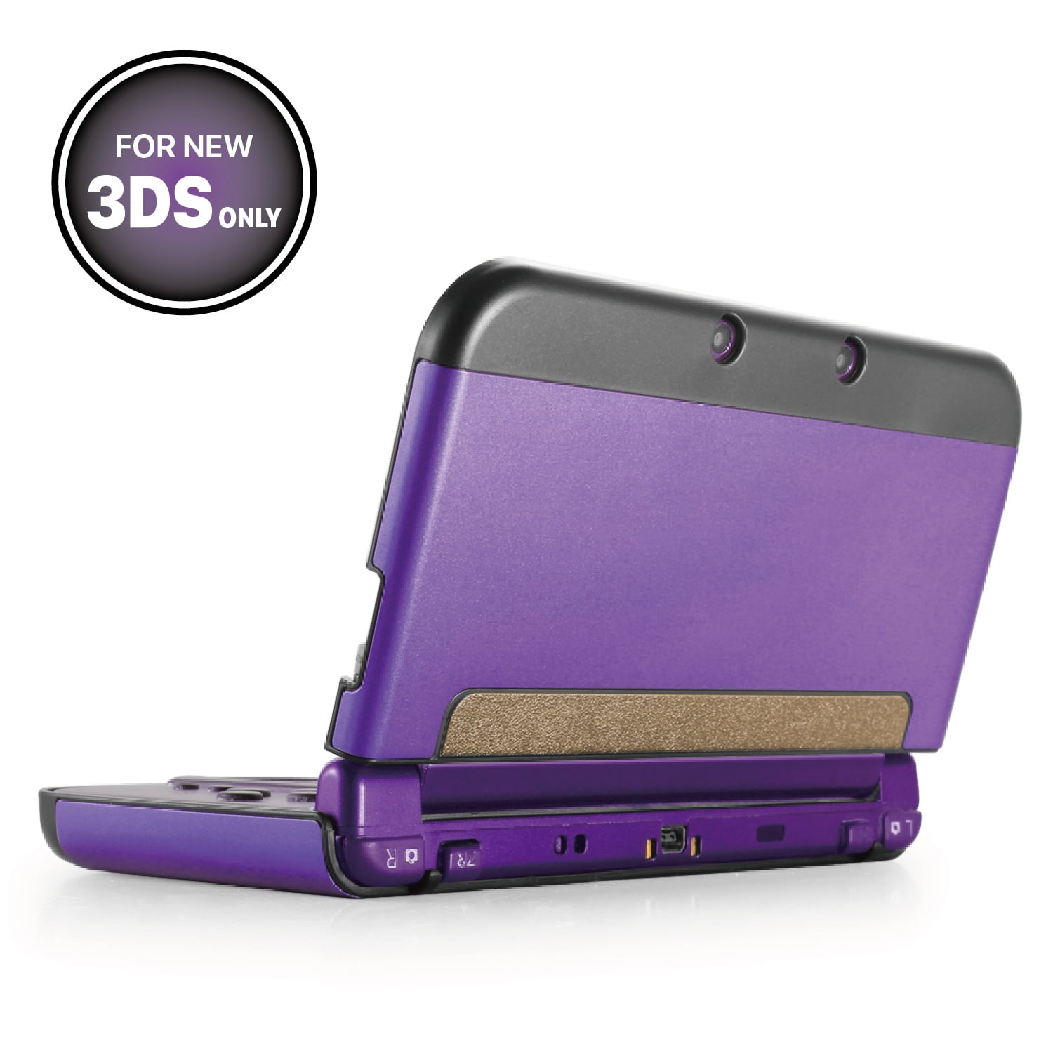 New 3DS Case (Purple) - Plastic + Aluminium Full Body Protective Snap ...
