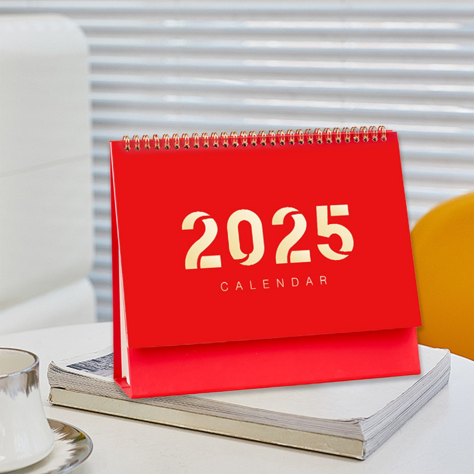 HOARBOEG 2025 Compact Desktop Calendar Vertical Flip Desktop Calendar ...