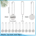 10Pcs 10 Styles 304 Stainless Steel Soap Tags with Chain Single-sided ...