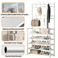 HioHa Coat and Shoe Rack, Hall Tree for Entryway with 4-Tier Storage ...