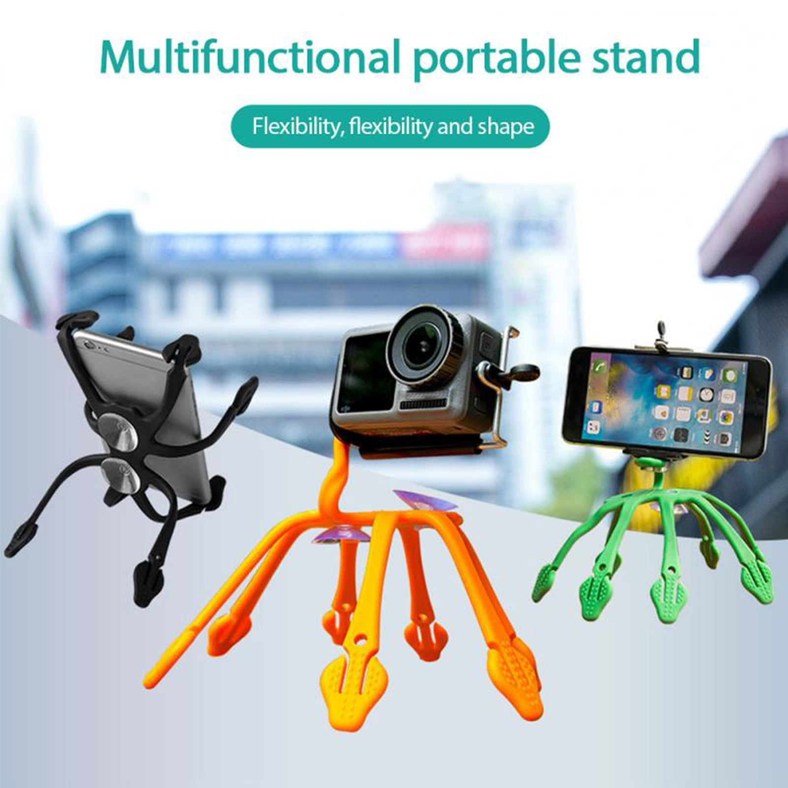 SPRING PARK Universal Silicone Octopus Mobile Phone Camera Holder ...