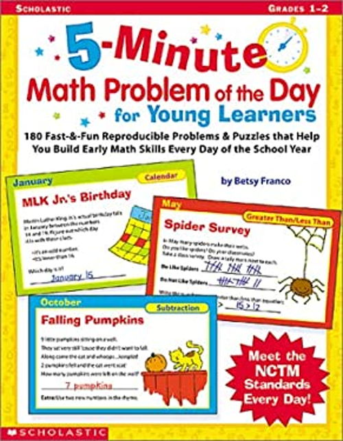 Pre-Owned 5-Minute Math Problem of the Day for Young Learners: 180 Fast ...