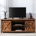 Yaoping 58" Modern Farmhouse Sliding Door TV Stand, Up to 65" TV Wood ...